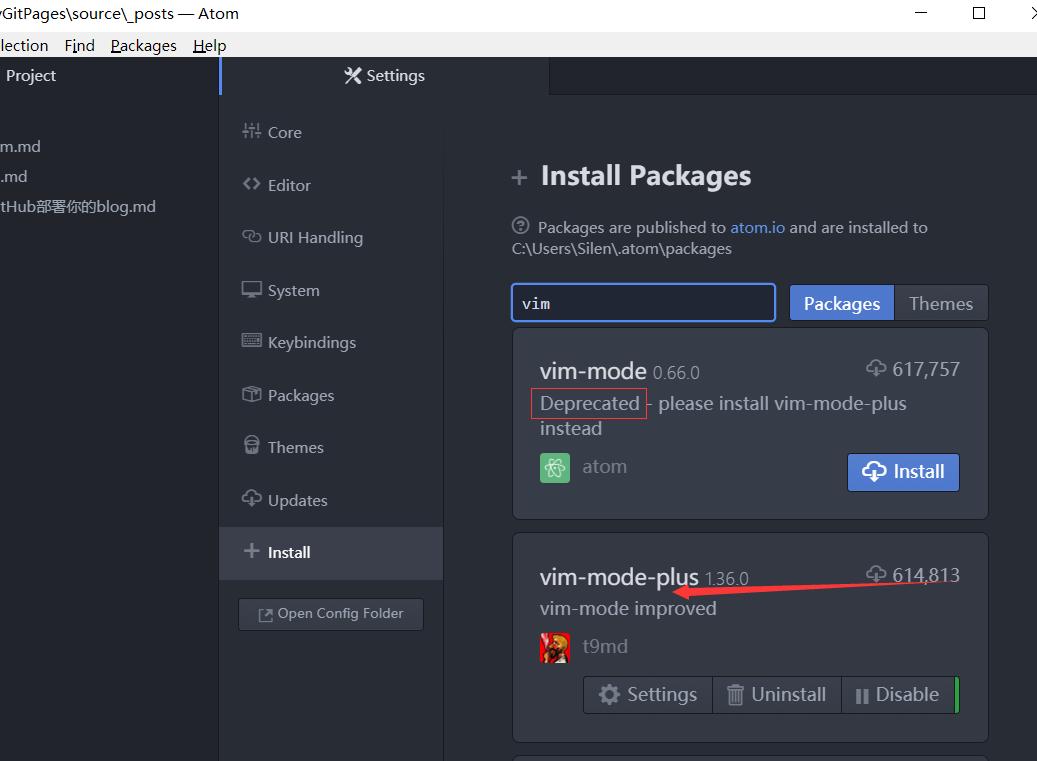 Atom使用vim | 技术沉思录